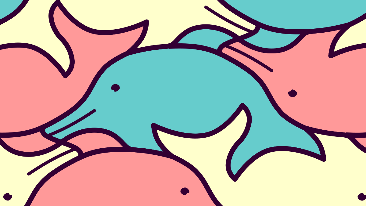 “Swim and Kiss” by Andrew Crompton - Tiled.art