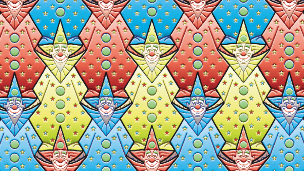 “Symmetrical Clown” by Alain Nicolas - Tiled.art
