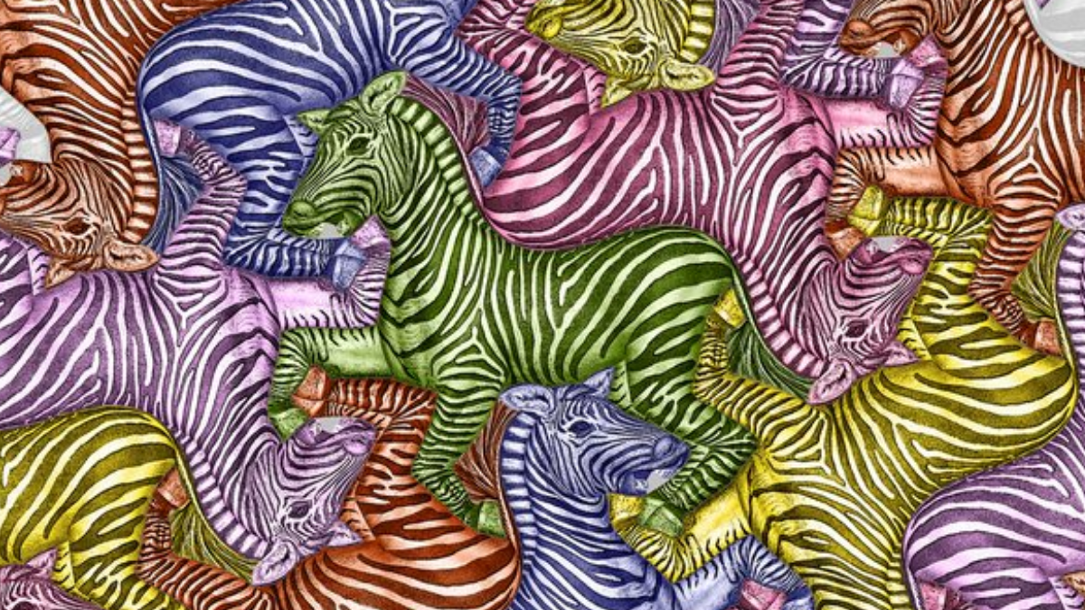 “Zebras” by Dominique Ribault - Tiled.art